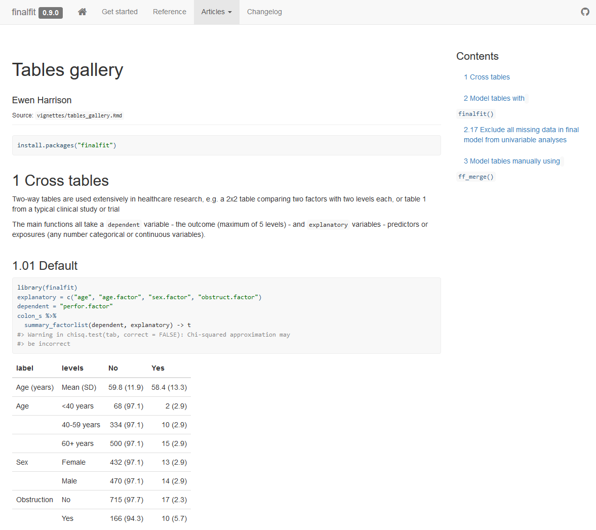 The Finalfit Tables Gallery Has All The Variations You Could Possibly Want R Bloggers